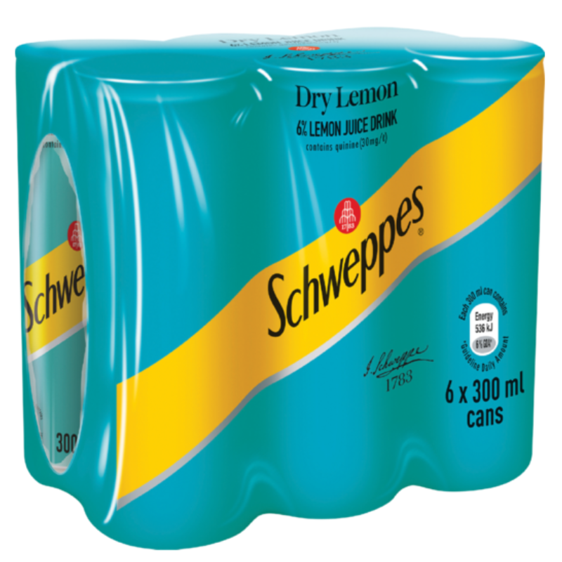 Schweppes Dry Lemon 300ml Can | Bar Keeper